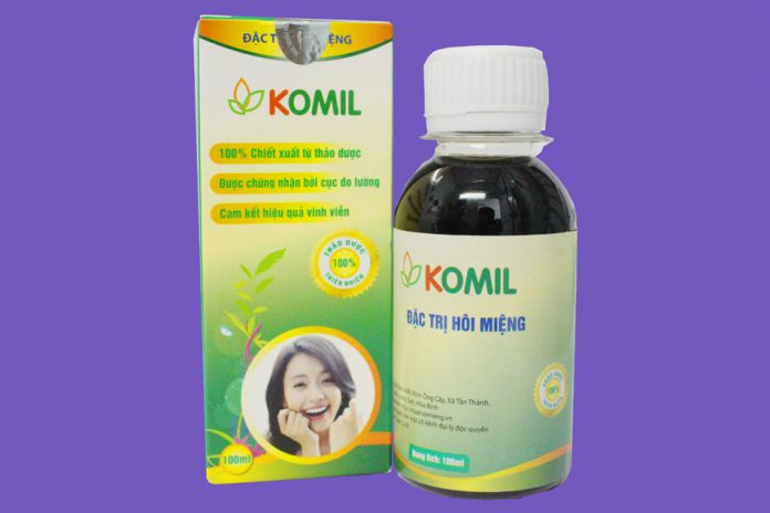 Nước trị hôi miệng Komil giá bao nhiêu? Có tốt không? Cách dùng, Review