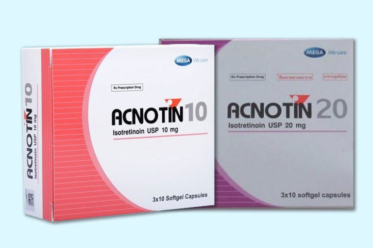 Thuốc trị mụn Acnotin 10mg, 20mg: Cách dùng, Tác dụng phụ, Giá bán
