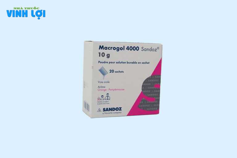 Thuốc Macrogol 4000 Sandoz 10g: Tác dụng, Liều dùng, Giá bán
