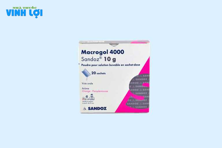 Thuốc Macrogol 4000 Sandoz 10g: Tác dụng, Liều dùng, Giá bán