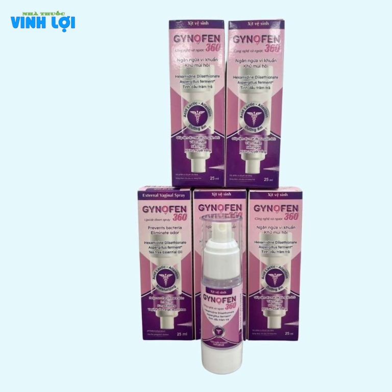 Xịt nấm ngứa phụ khoa GYNOFEN 360 vệ sinh vùng kín, khử mùi